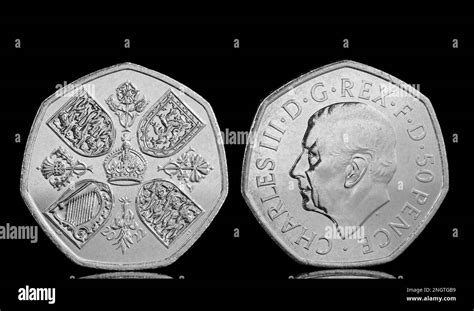 The New 50 Pence Coin Featuring The First Coin Portrait Of King Charles