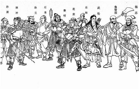 手绘水浒传108水浒传108将手绘水浒传108将绘画大山谷图库