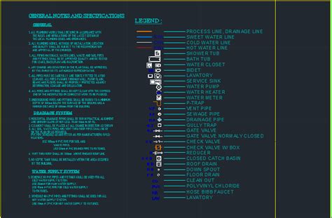 Free Autocad Download Plumbing Notes Specs And Legends For Dwg Files The C Engineer