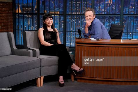 Actress Constance Wu During An Interview With Host Seth Meyers On