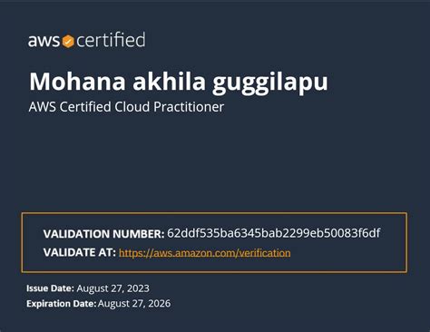 Mohana Akhila On Linkedin Awscertified Cloudpractitioner Aws