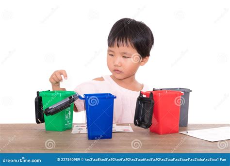 Garbage Classification Red Hazardous Garbage Trash Bin Model Royalty