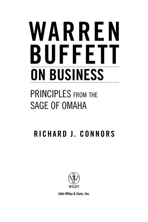 SOLUTION The Oracle Speaks Warren Buffett S Timeless Business Principles From The Sage Of