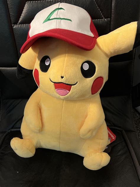 Pokemon Center Pikachu Pokeplush Trainer Size With Ashs Hat 16 Plush