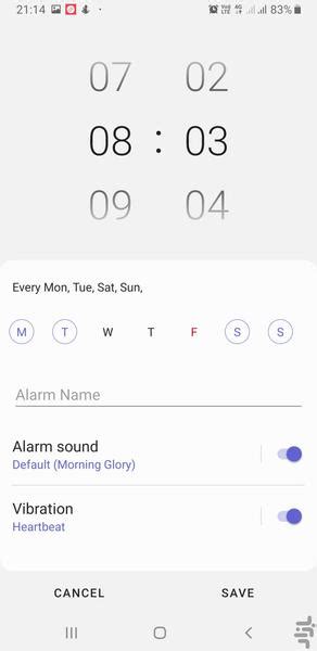 دانلود برنامه آلارم هفتگی اندروید بازار