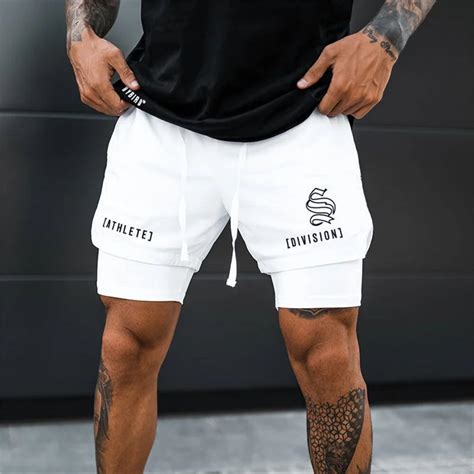 2 In 1 더블 데크 운동복 남성용 빠른 건조 해변 조깅 반바지 여름 통기성 Aliexpress