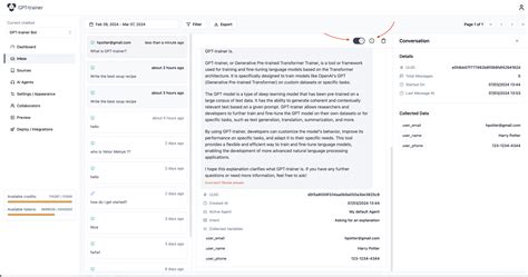 Lead Collection GPT Trainer API