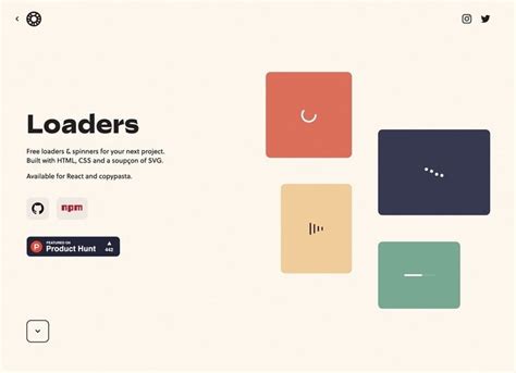 loaders 為開發者提供免費動態載入圖示 react、html、css 程式碼