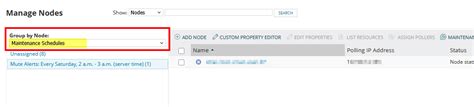 How To Configure A Recurring Maintenance Schedule For Nodes In Solarwinds Platform 2025 2