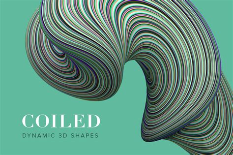 Coiled Dynamic 3d Shapes On Yellow Images Creative Store