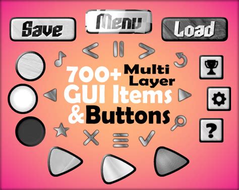 GUI Items Buttons Multi Layer Items By GameSupplyGuy