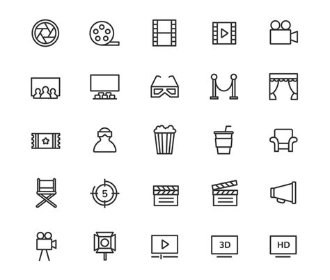Movie And Cinema Icons By Graphicpear On Deviantart