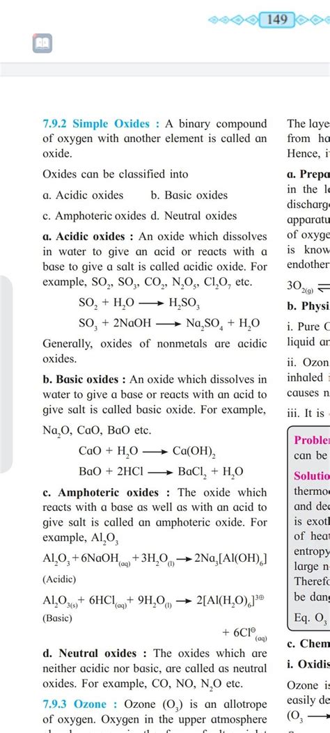 792 Simple Oxides A Binary Compound The Laye Of Oxygen With Another E