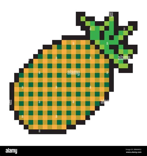 Pineapple In Pixel Art Style Stock Vector Image And Art Alamy