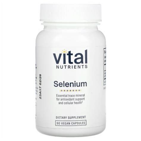 vital nutrients selenium 200 mcg 90 vegan capsules 90 count qfc
