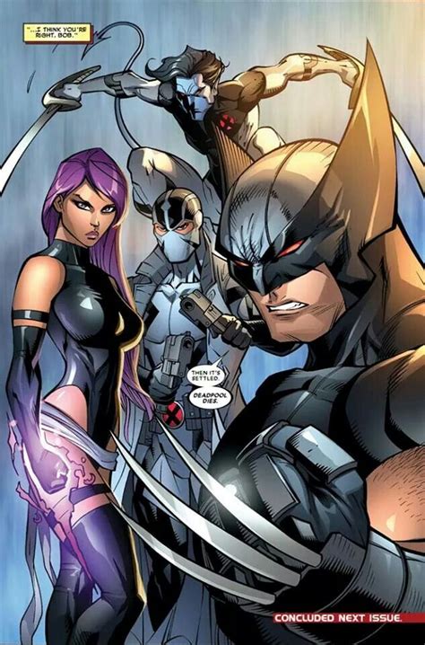 Nightcrawler Psylocke And Wolverine Marvel Dc Marvel Comics Female Superhero X Force