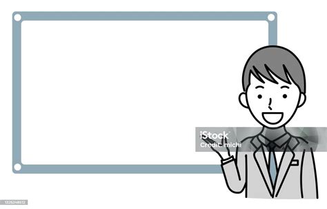 무언가를 설명하는 남성 사업가의 벡터 일러스트 남자 사업가에 대한 스톡 벡터 아트 및 기타 이미지 남자 사업가 리퍼럴