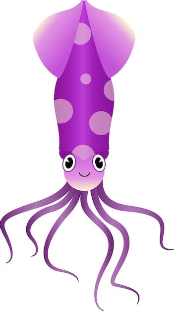 Premium Vector Cute Squid Vector Illustration