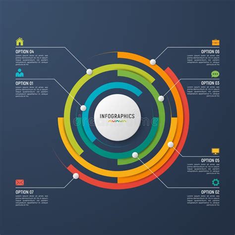 Vector Circle Chart Infographic Template For Data Visualization Stock Vector Illustration Of