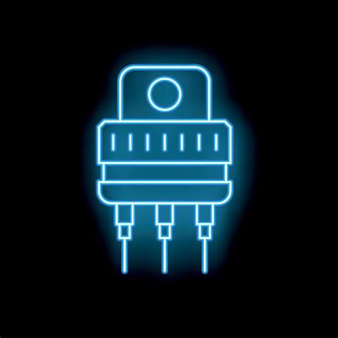 Neon Icon Of Microchip Being Programmed With Code 52796591 Vector Art At Vecteezy