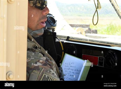 California Army National Guard Does Live Fire Qualifications With Machine Gun Mounted Humvees