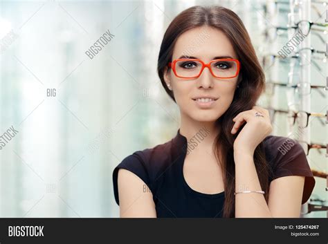 Young Woman Eyeglasses Image And Photo Free Trial Bigstock