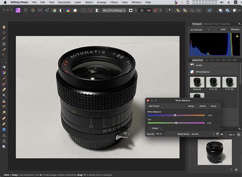 the white balance picker work correctly v1 bugs found on macos affinity forum