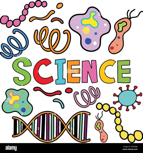 Colorful Science Objects And Icons Vector Set Illustration Stock Vector Image And Art Alamy