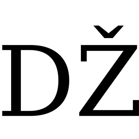 Ǆ Latin Capital Letter Dz With Caron Dejavu Serif Book Graphemica