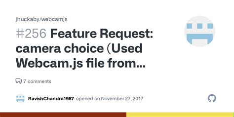 Feature Request Camera Choice Used Webcamjs File From Cdn High