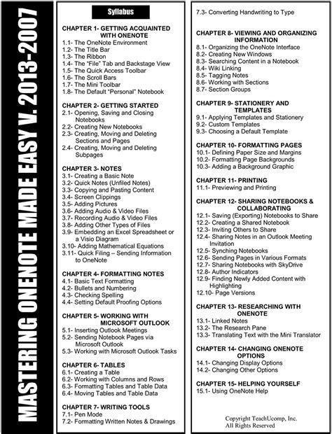 Mastering Onenote Made Easy V 2013 2007 Dvd Rom Teachucomp Inc