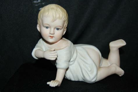 Antique Bisque Porcelain Piano Baby Figurine 23 115 LIMITED EDITION