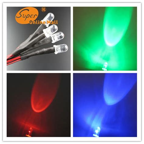 5 Pcs 5 Mm 12V Pre Wired Fast Change Rgb LED Diode 5 Pcs 5 Mm 12V Pre