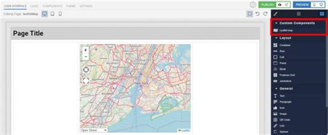 leaflet map component backendless marketplace