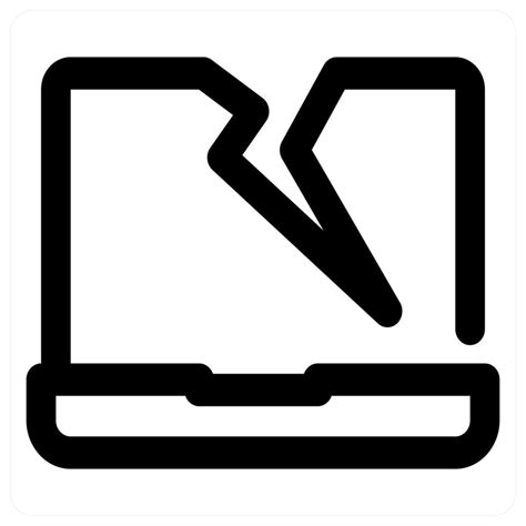Broken Laptop Icon Concept In Black Color 60527526 Vector Art At Vecteezy
