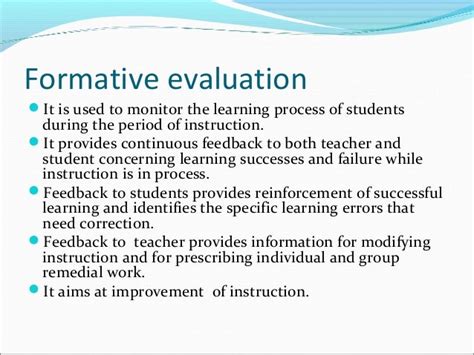 Formative Evaluation