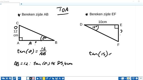 Tangens Zijde Berekenen Voorbeelden Toa Youtube