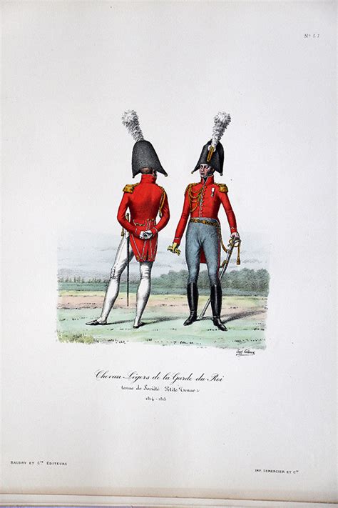 Chevau légers de la Garde du Roi Tenue de société 1814 1815