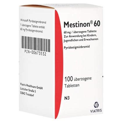 Mestinon 60 mg überzogene Tabletten 100 St, 100 St. online kaufen ...