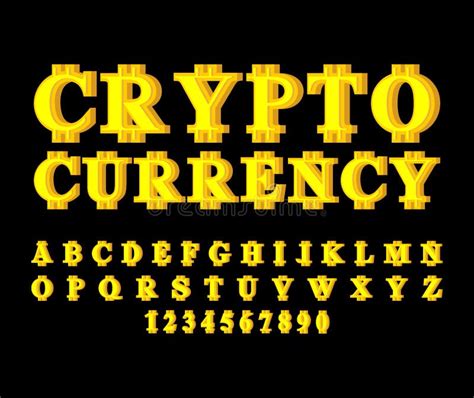 Z Letter Bitcoin Font Cryptocurrency Alphabet Lettering Virtual Money Vector Illustration
