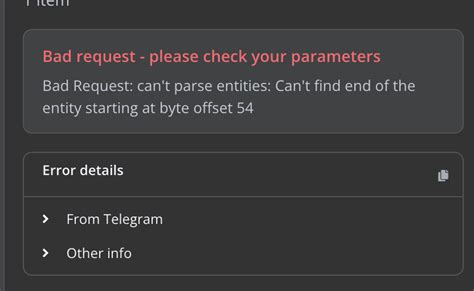 Telegram Node Error Bad Request Cant Parse Entities Questions N8n Community