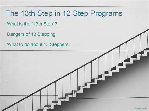 The 13th Step In Aa Na And Other 12 Step Recovery Programs 12 Steppers