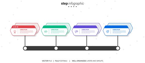 Timeline Creator Infographic Template 4 Step Timeline Journey