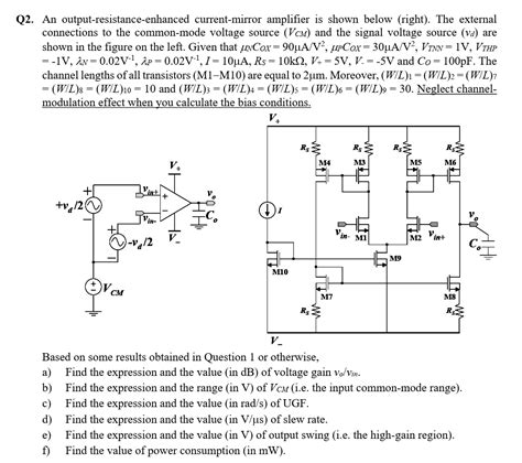 Solved Q2 ﻿an Output Resistance Enhanced Current Mirror