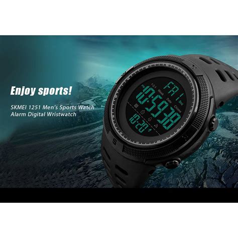SKMEI 1251 Men Sports Wristwatch Black