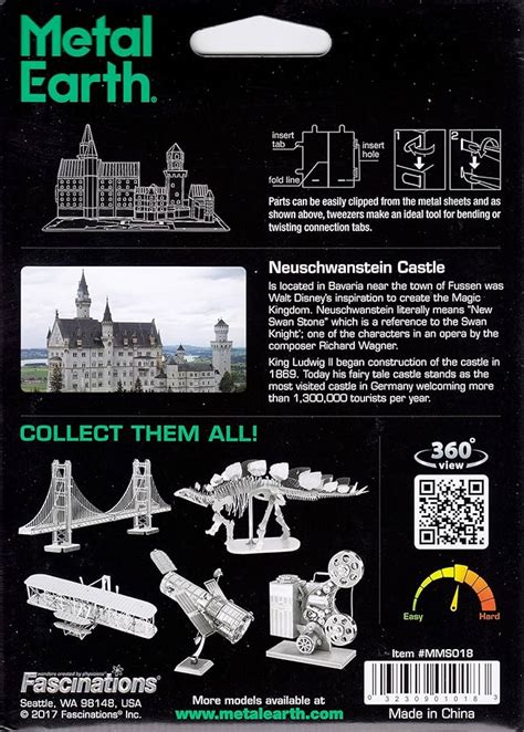Metal 3d Puzzles Metal Earth Neuschwanstein Castle 3d Model Kit Laser