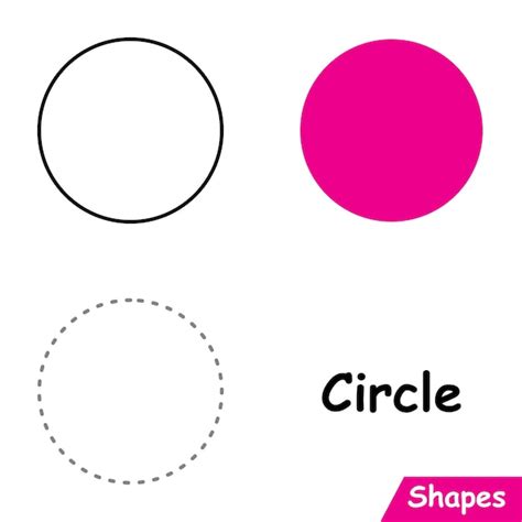 Premium Vector Set Of Circles Ready To Use For Education Such As Coloring Pages Trace Shapes