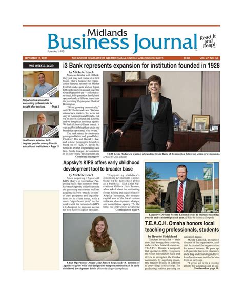 Midlands Business Journal September 17 2021 Vol 47 No 38 Issue By