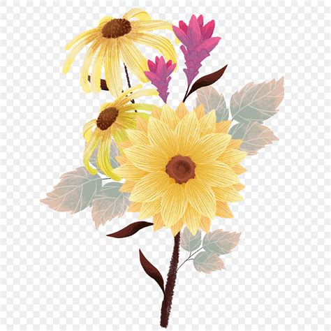 Hand Painted Bouquet PNG Picture Hand Painted Bouquet Hand Painted