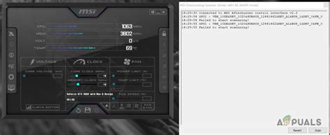 msi afterburner failed to start scanning error fixed